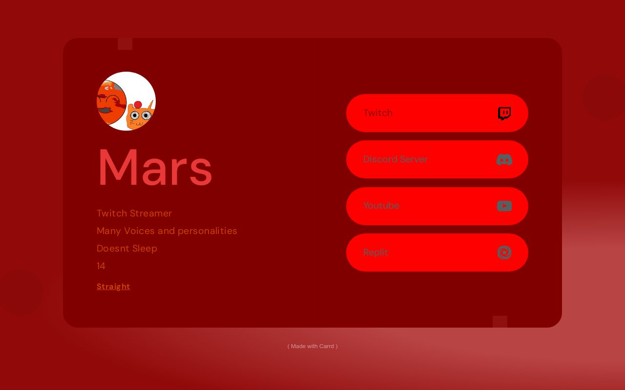 Mars Intro Card